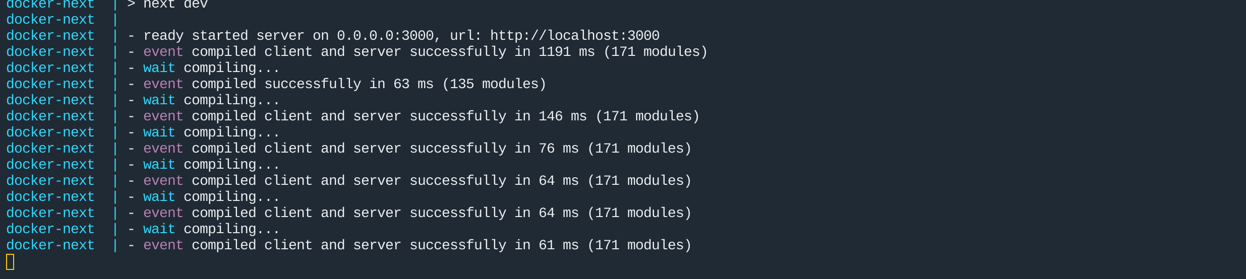 Regression: file changes in dev mode don't get detected in docker containers · Issue #52070 ...