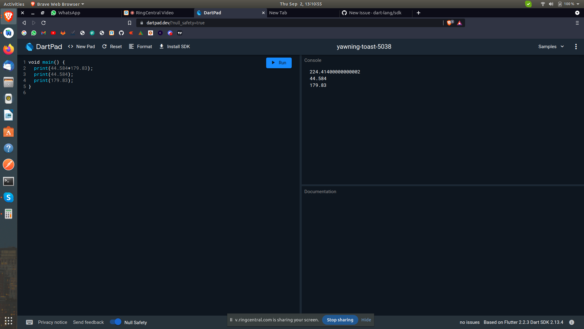 Dart - double datatype addition results in long decimal wrong value · Issue #47081 · dart-lang ...