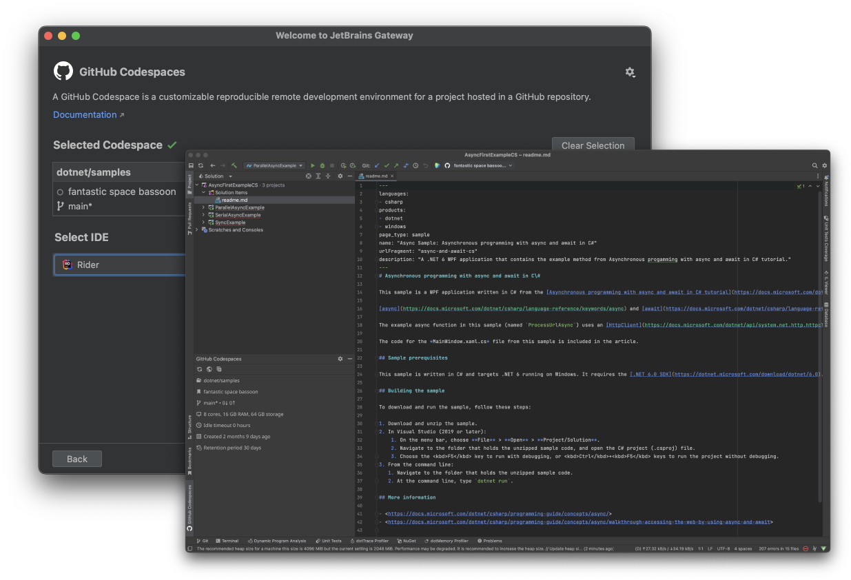 Codespaces Support For Jetbrains Rider Beta Github Changelog