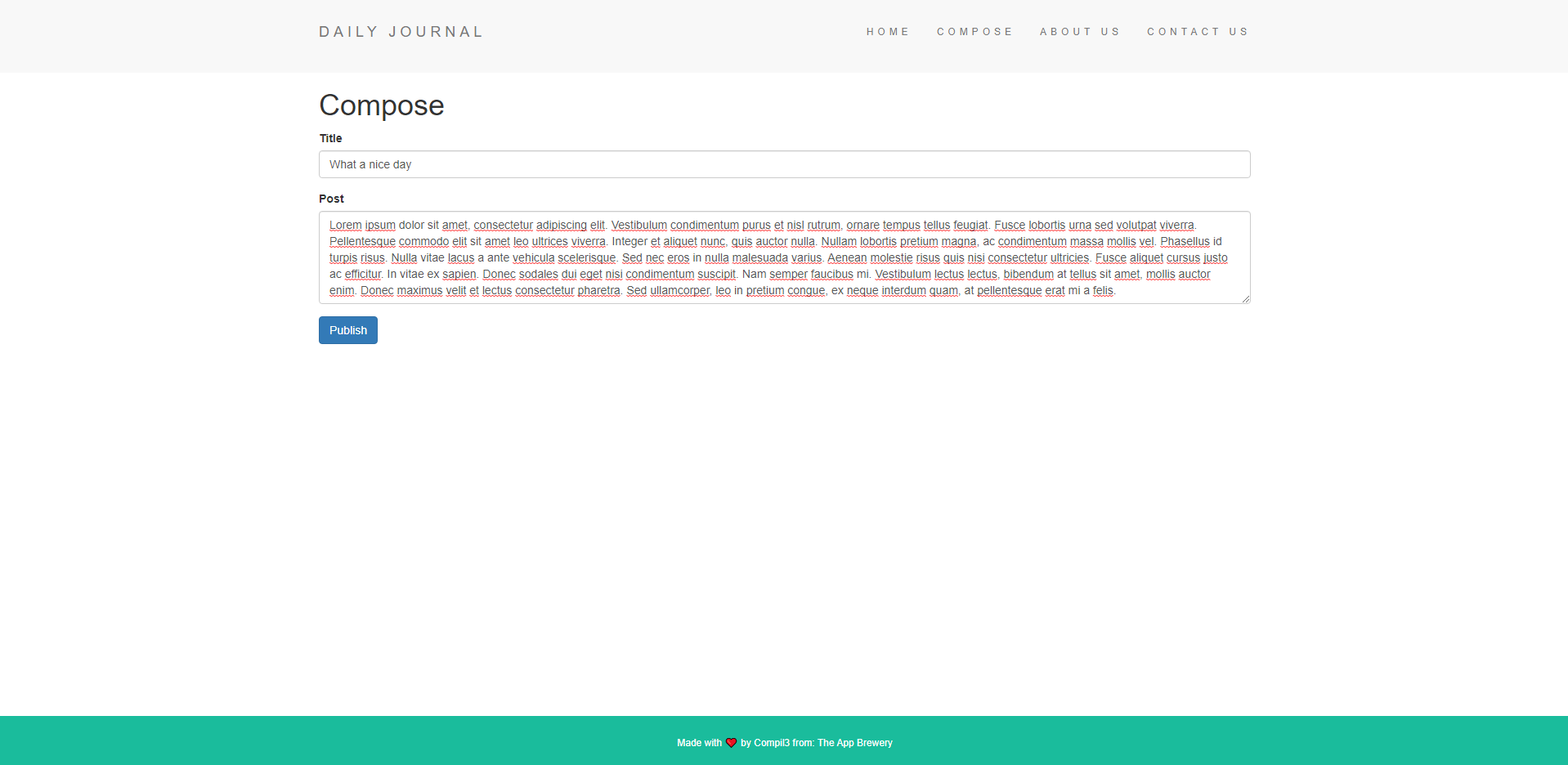 GitHub - Compil3-sudo/DailyJournalBlog: Simple blog that can create posts. Needs database to ...