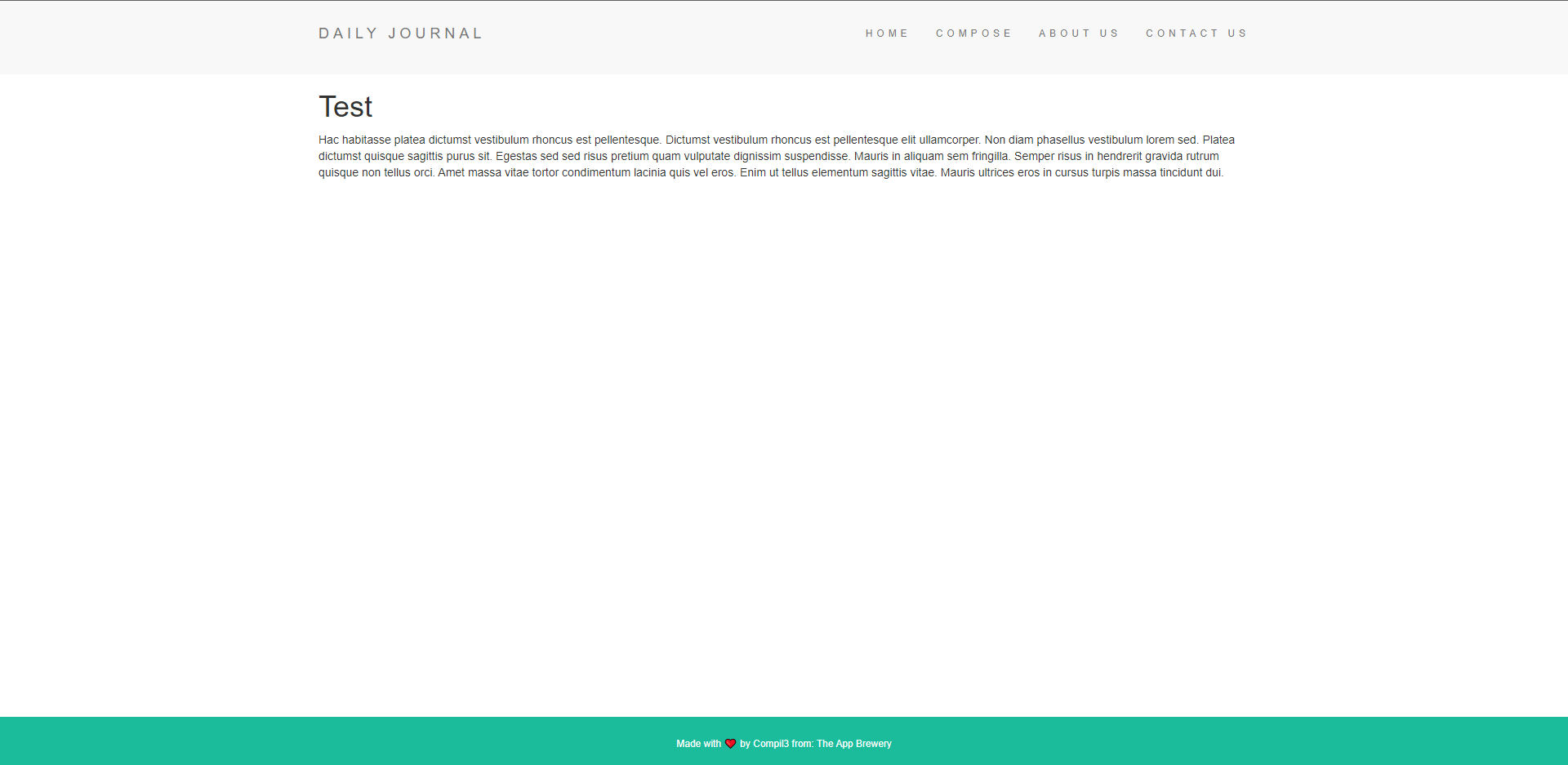 GitHub - Compil3-sudo/DailyJournalBlog: Simple blog that can create posts. Needs database to ...