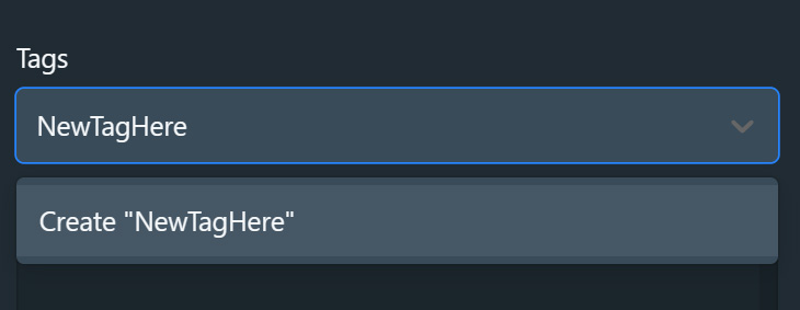 [Feature] New tag button / Enabling new tag creation in the Parent Tags and Sub-Tags edit fields ...