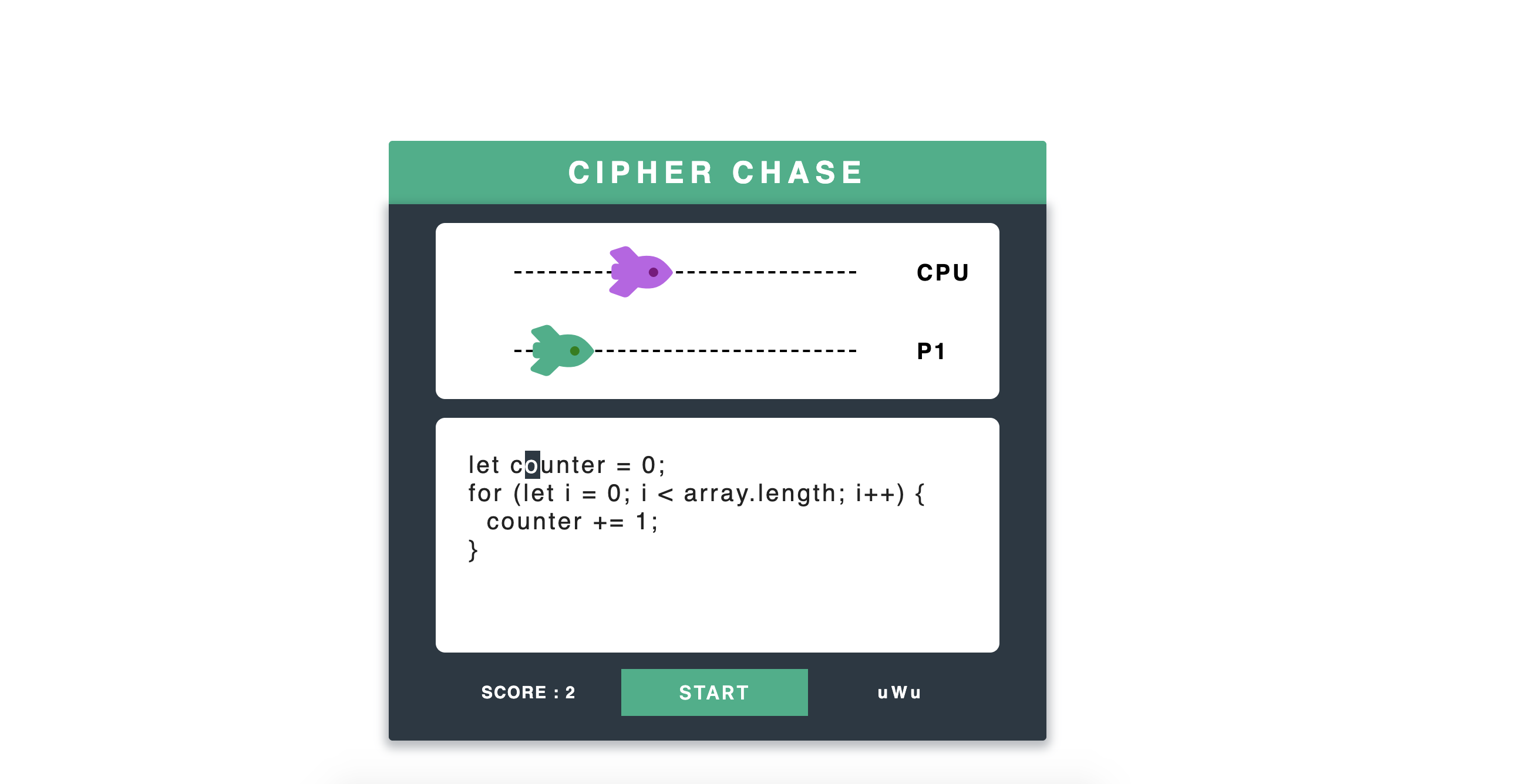 GitHub - cipherchase/cipherchase: Developer typing challenge