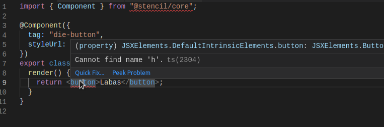 SyntaxError: Identifier 'h' has already been declared · Issue #1464 · stenciljs/core · GitHub