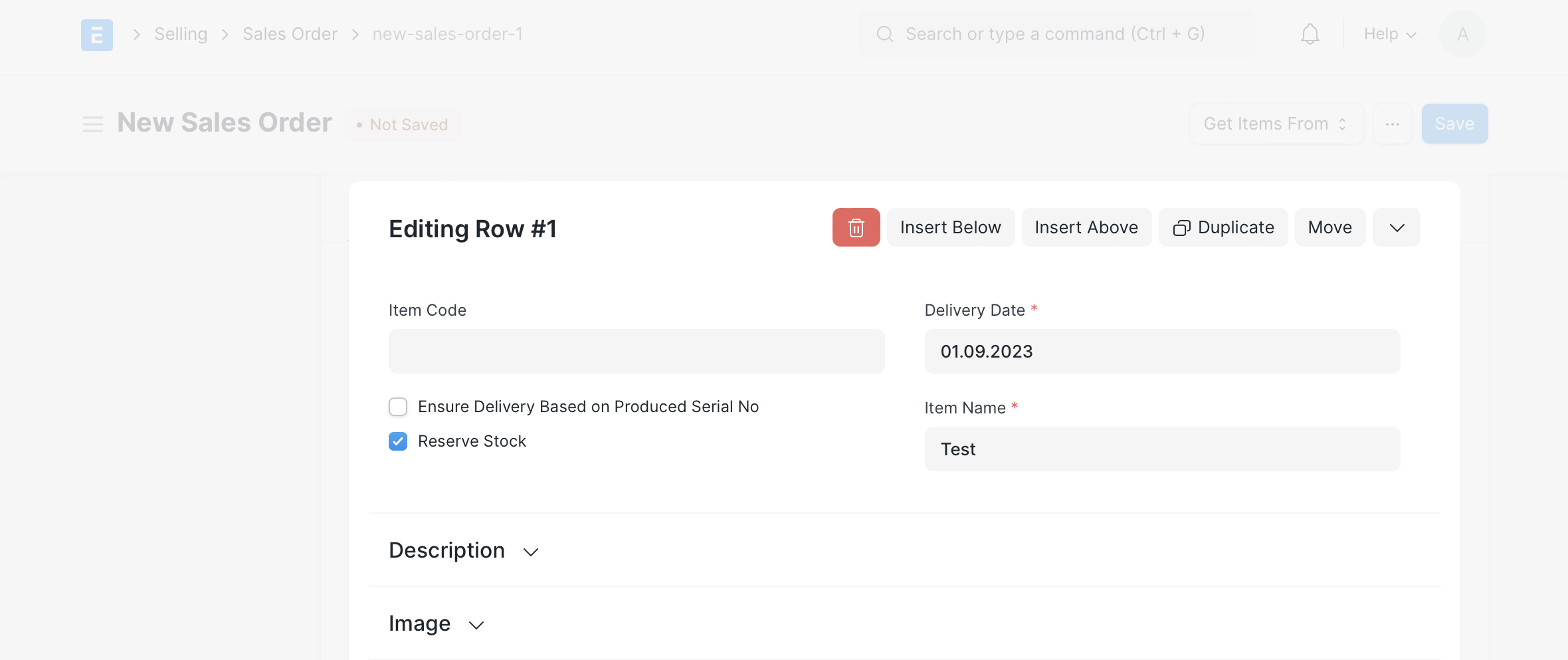 Un-require description field on Sales and Purchase document Items · Issue #37090 · frappe ...