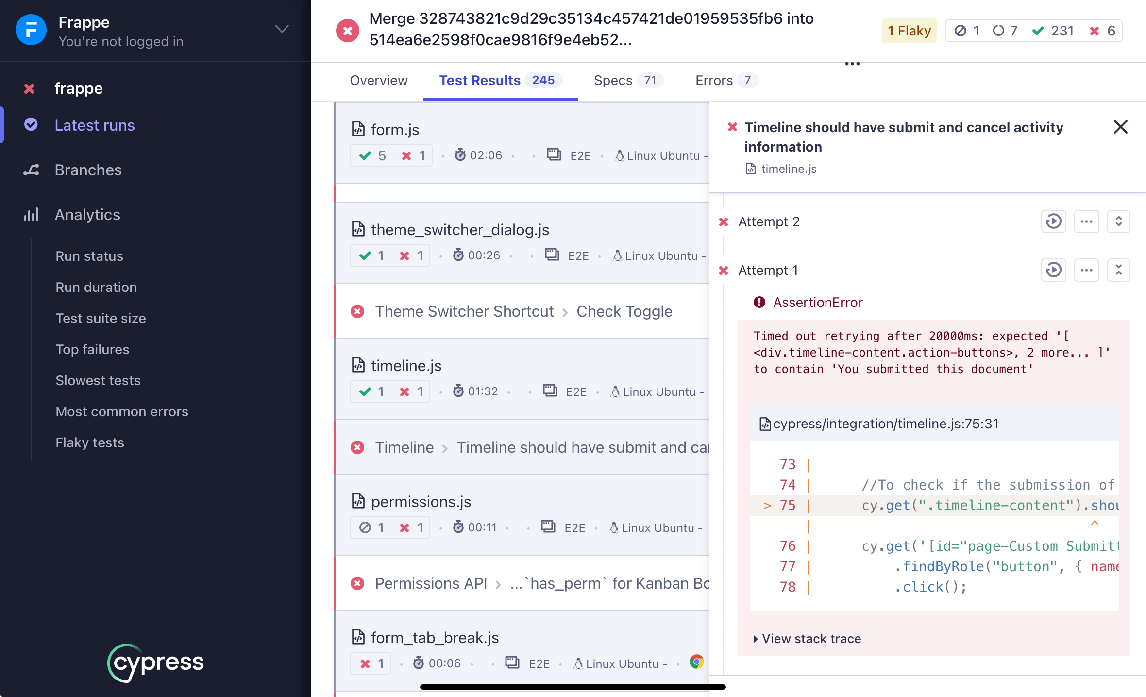 Ui Tests Should Look For The Correct Entry Rather Than Picking The First · Issue 23389 · Frappe 