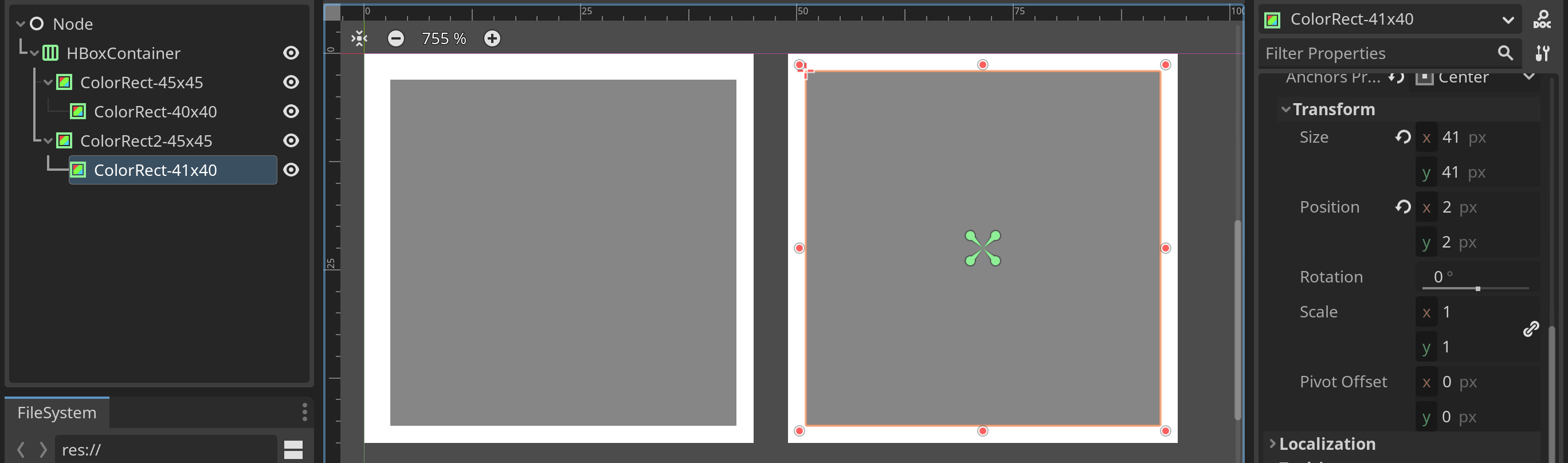 Centering Colorrects Fill Position Gets Integer Rounded · Issue 83679 · Godotenginegodot · Github