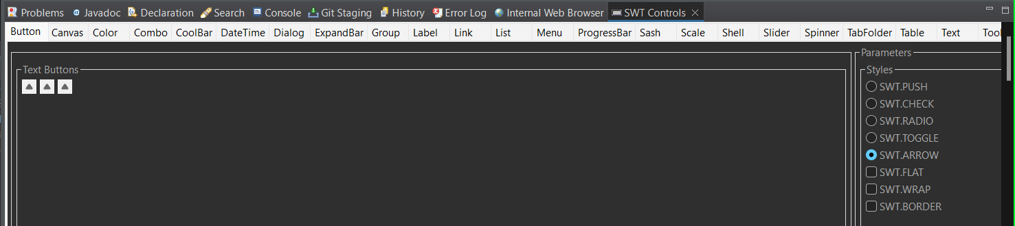 [Win32][Dark theme] Button with SWT.ARROW style has light background · Issue #473 · eclipse ...