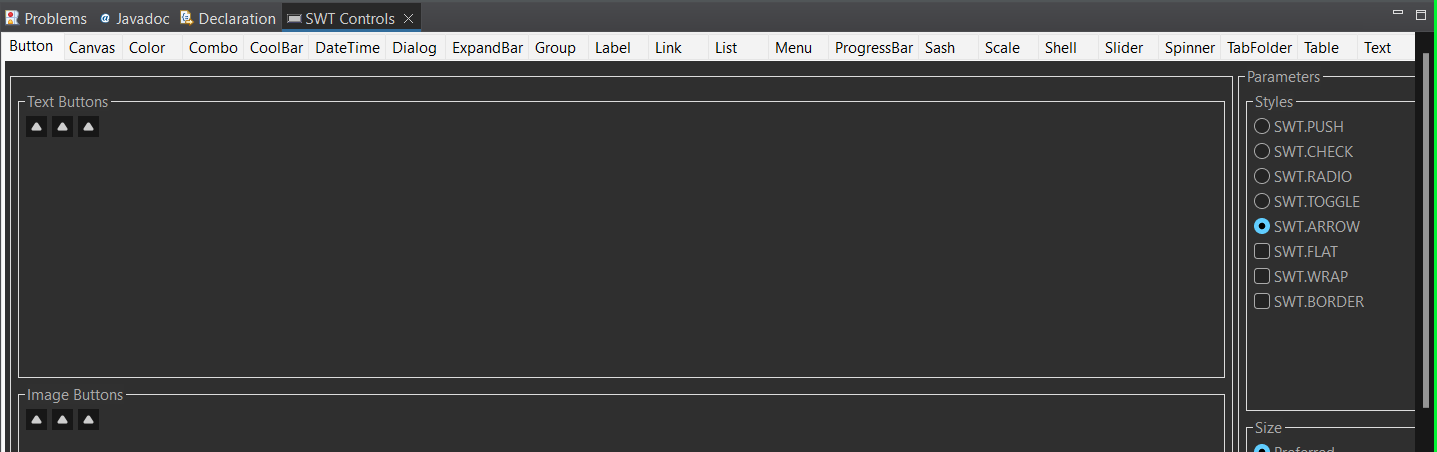 [Win32][Dark theme] Button with SWT.ARROW style has light background · Issue #473 · eclipse ...