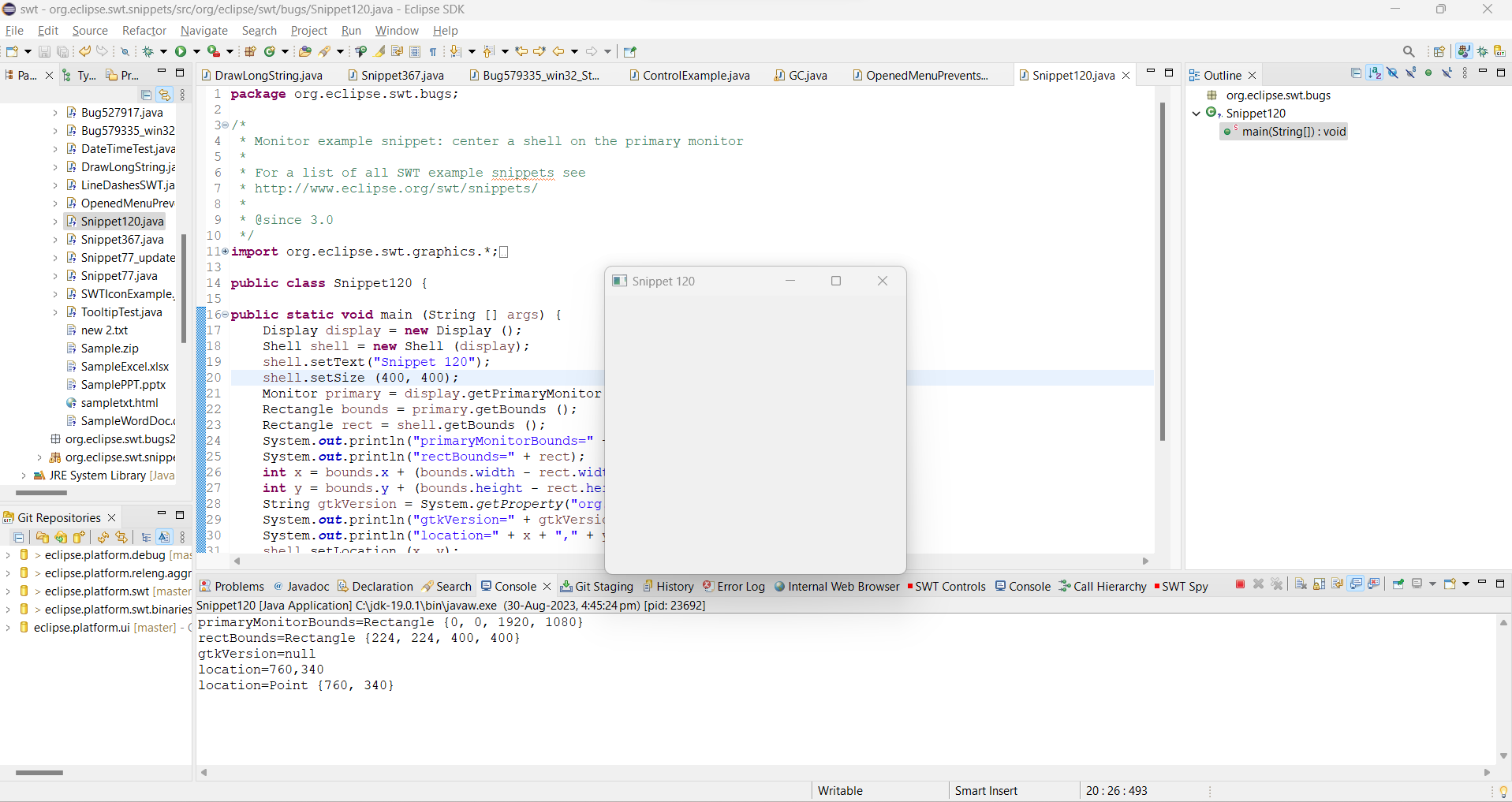 Shell.setLocation doesn't work properly (or at all) on Linux Fedora 38 · Issue #790 · eclipse ...