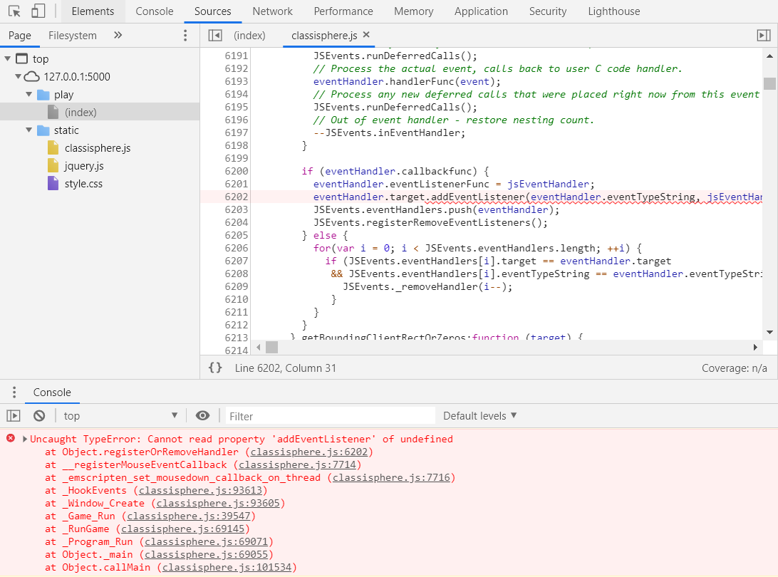 WebClient: Directory error when hosting using Flask · Issue #679 · ClassiCube/ClassiCube · GitHub