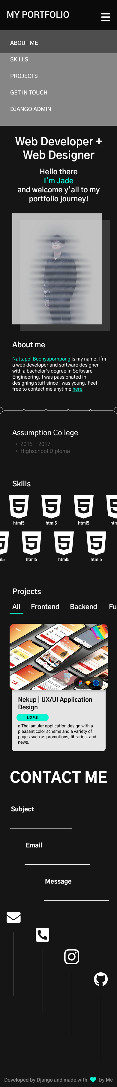 GitHub - bleachjade/my-portfolio-using-django