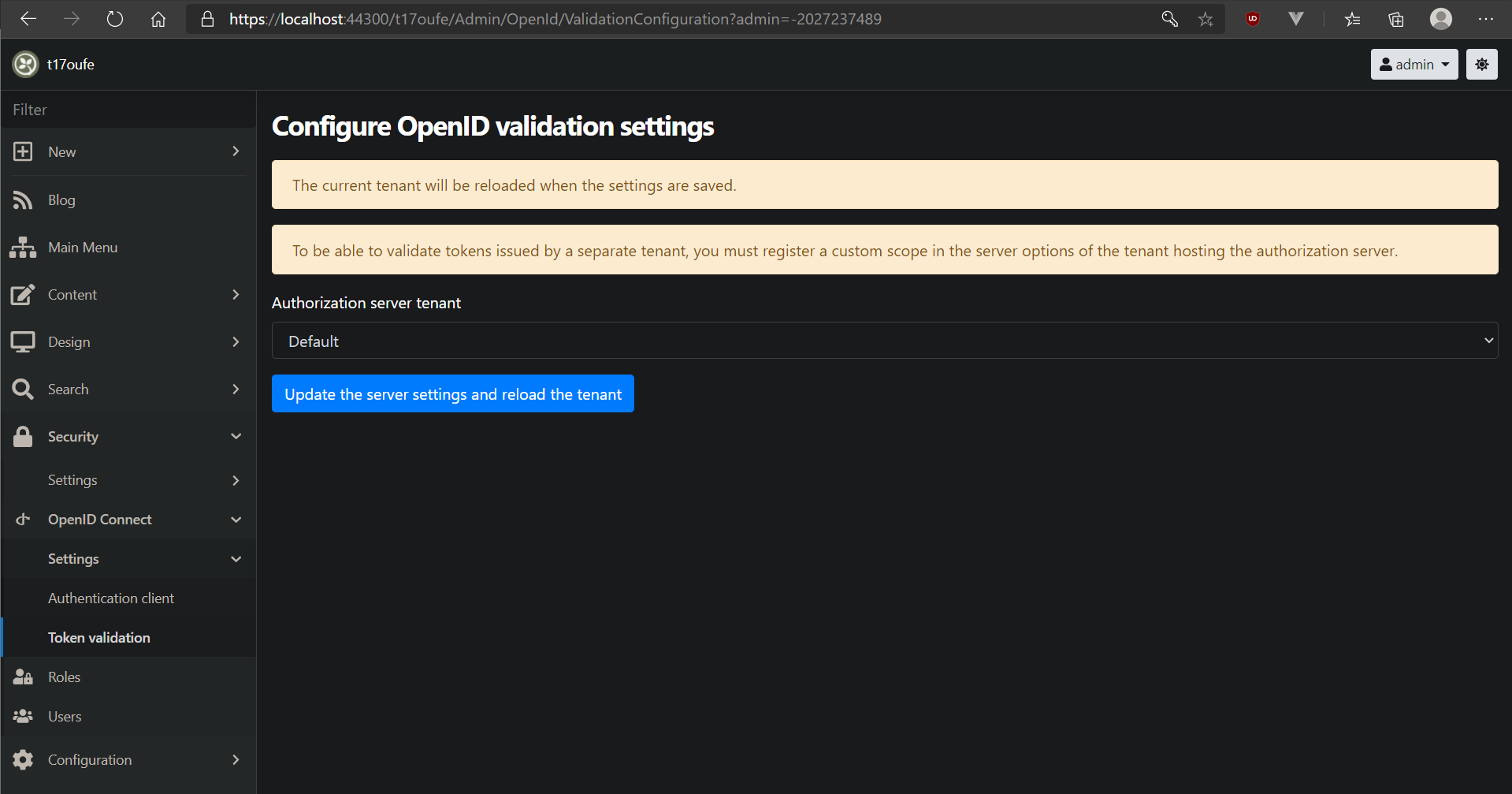 OpenId client - Validate Authority Url when saving settings · Issue #7836 · OrchardCMS ...