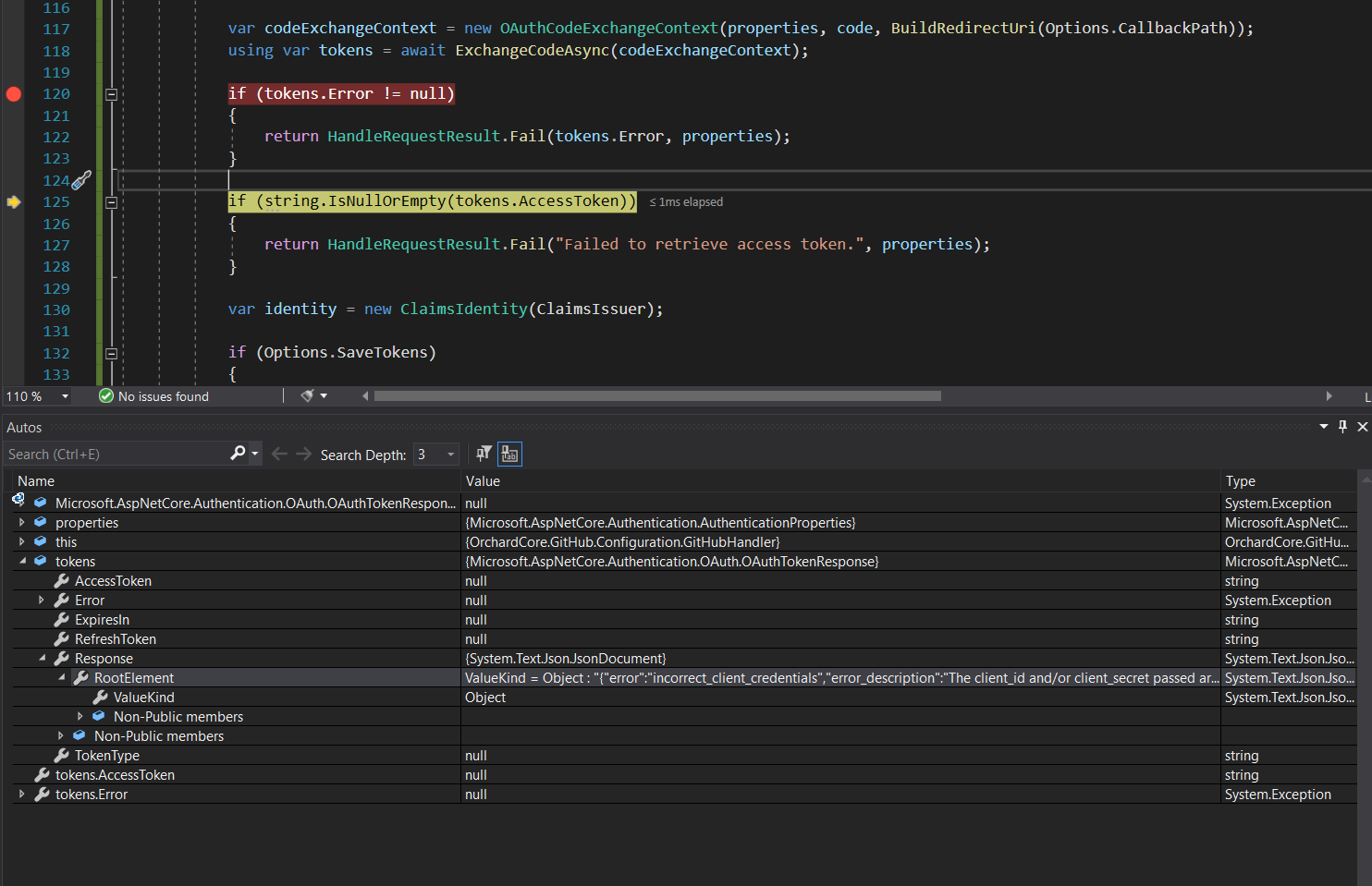 Vague error message with Github authentication · Issue #9575 · OrchardCMS/OrchardCore · GitHub