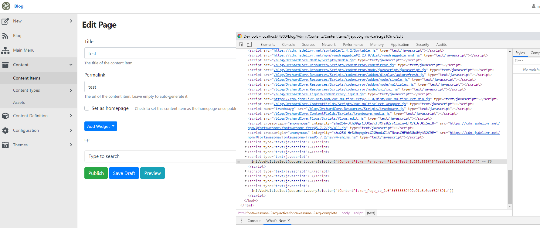 Widget scripts being added to the dom before widget is added. · Issue ...