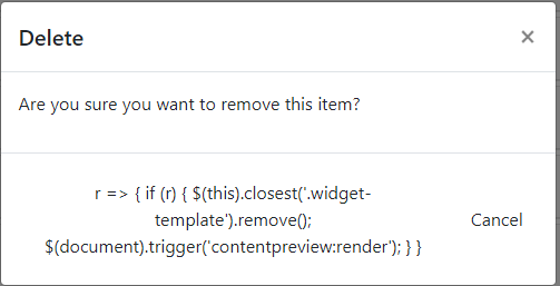 Unable to delete widget · Issue #4324 · OrchardCMS/OrchardCore · GitHub