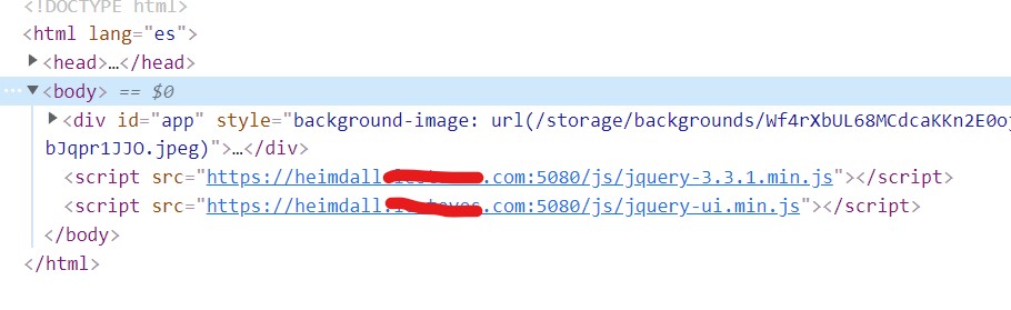 Badly formatted HTML after linuxserver/heimdall:latest docker image ...