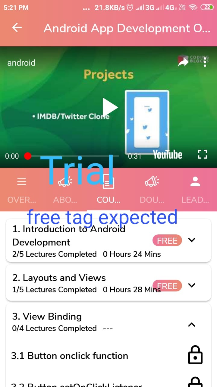 Find an issue / suggest an improvement · Issue #234 · coding-blocks/CBOnlineApp · GitHub