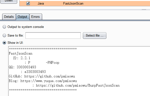 大佬我想单个扫描，应该怎么扫？ · Issue #17 · pmiaowu/BurpFastJsonScan · GitHub