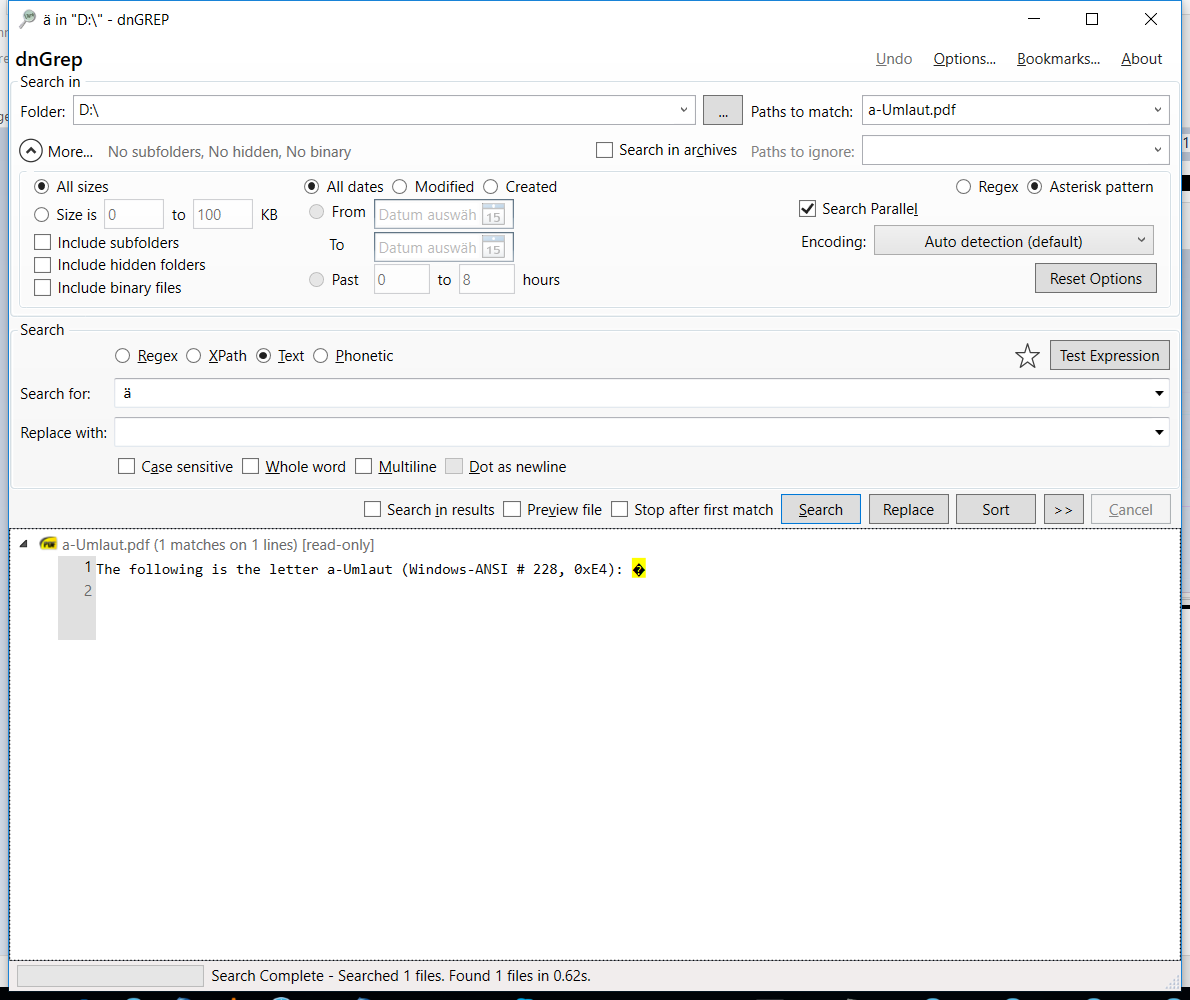 PDF-search: Wrong letters shown in "results panel" in case of german Umlaut-letters · Issue #313 ...