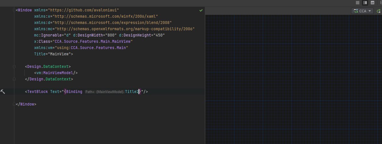 Avolonia XAML Preview does not work with design time viewmodel properly occasionally · Issue ...