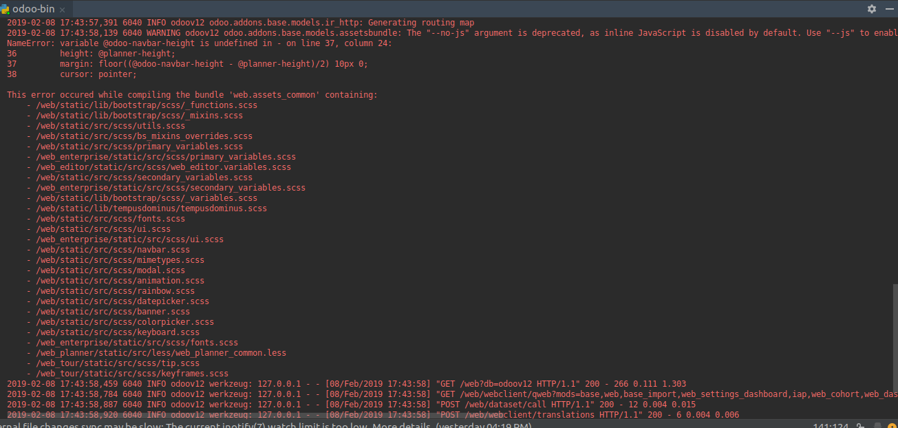 [12.0]Error with sass library · Issue #30966 · odoo/odoo · GitHub