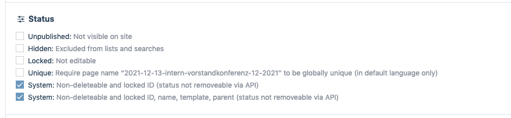 Unable to remove system status in advanced mode · Issue #1377 · processwire/processwire-issues ...