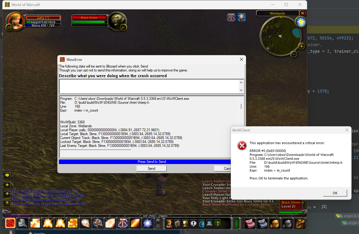 Client crash fighting a Black Slime · Issue #994 · The-Alpha-Project ...