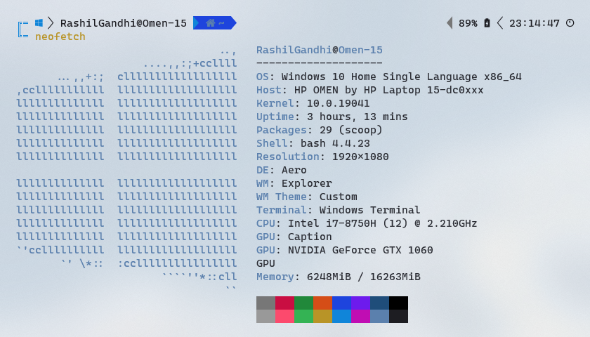 [Feature Request]: Correct Shell, DE and WM on Windows · Issue #1571 · dylanaraps/neofetch · GitHub