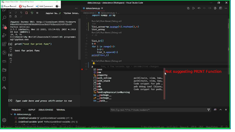 Auto Suggestion Not Working Properly · Issue 1973 · Microsoftpython Language Server · Github