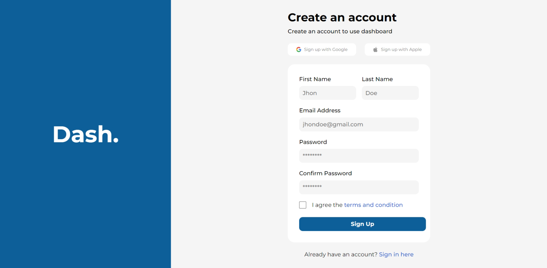 GitHub - m26unkwn/dash-board: Dash - it is react based dashboard application with dummy data.