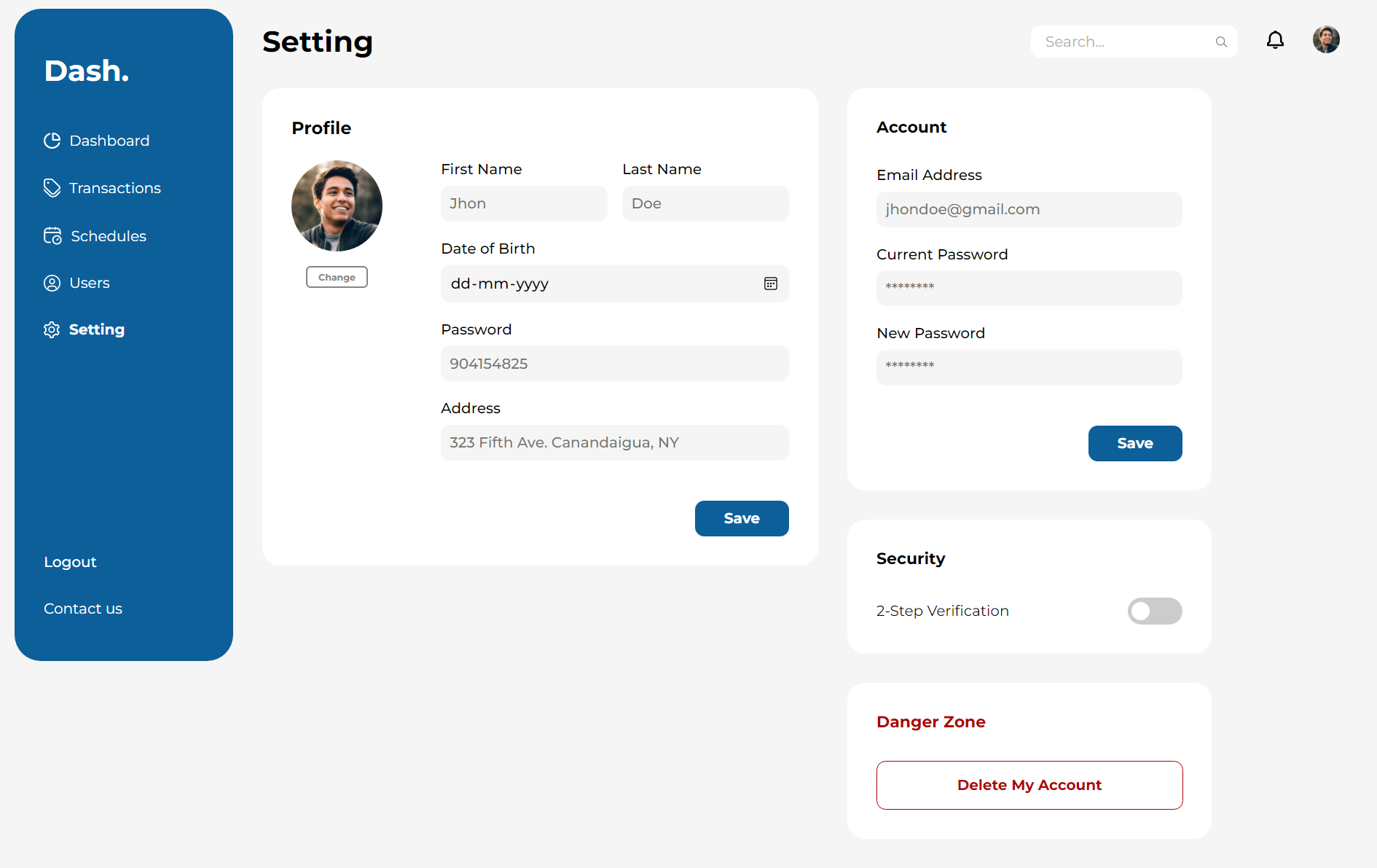 GitHub - m26unkwn/dash-board: Dash - it is react based dashboard ...
