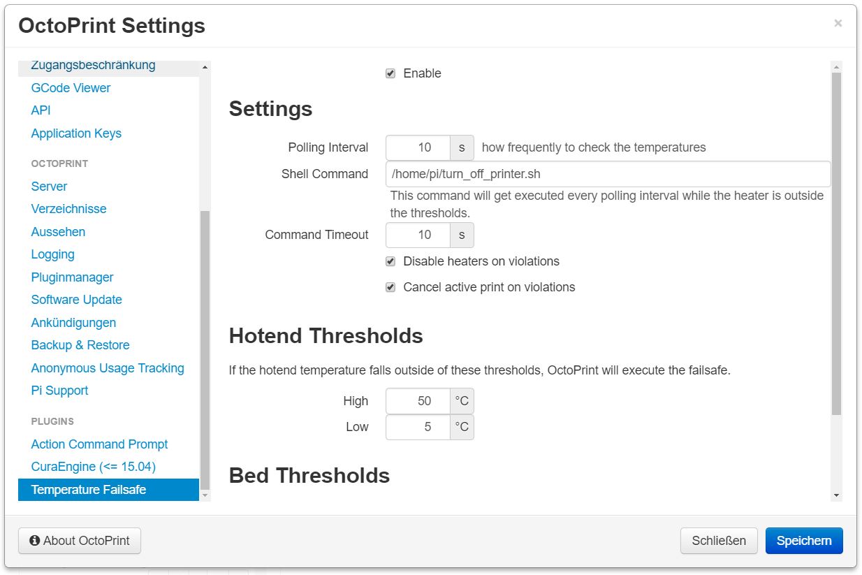 Possible to Link Plug 'Off' Command to Temperature Failsafe Plugin? Shell Script Command ...