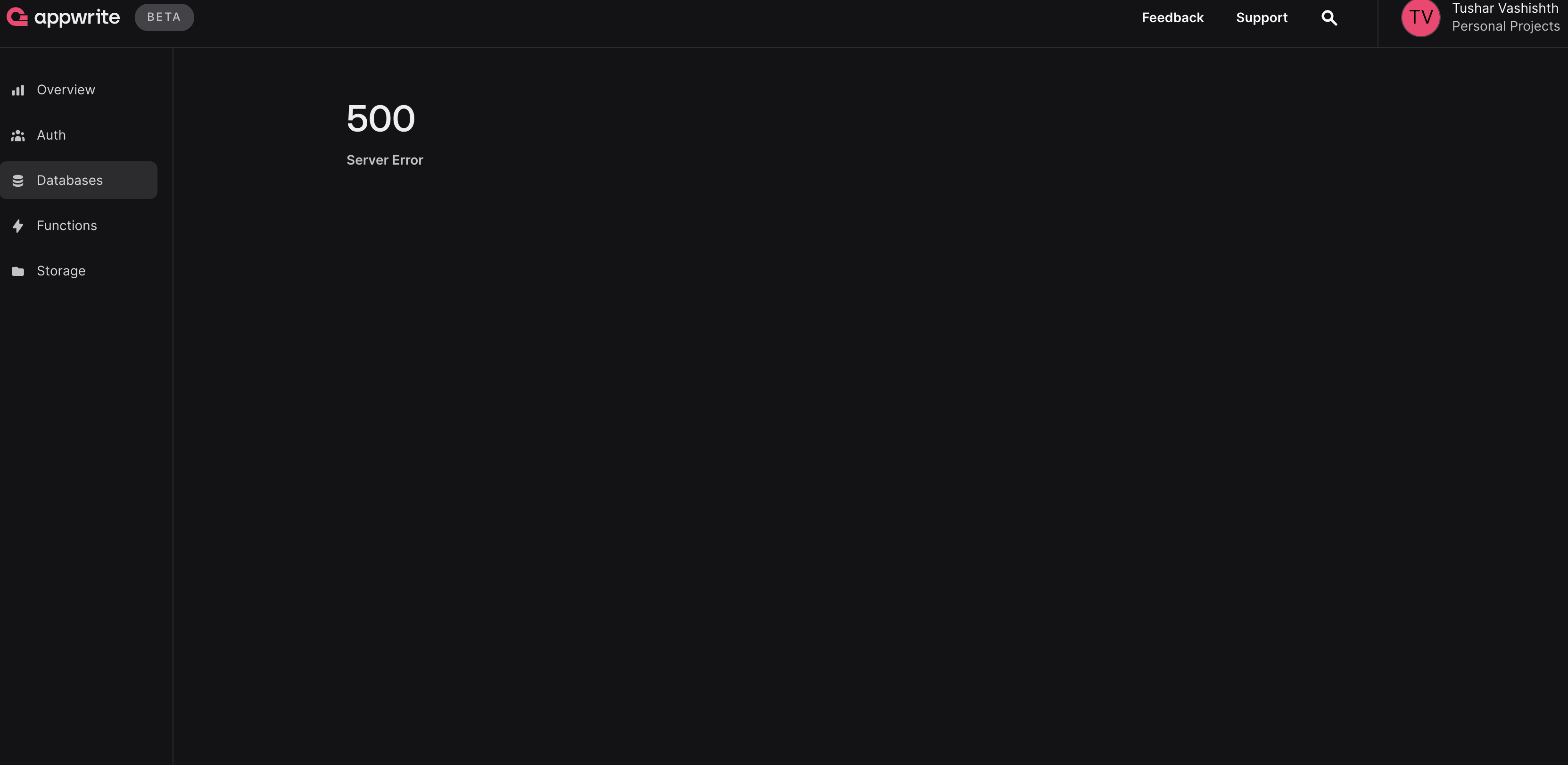 🐛 Bug Report 500 Internal Error On Appwrite Cloud · Issue 5690 · Appwriteappwrite · Github 2506