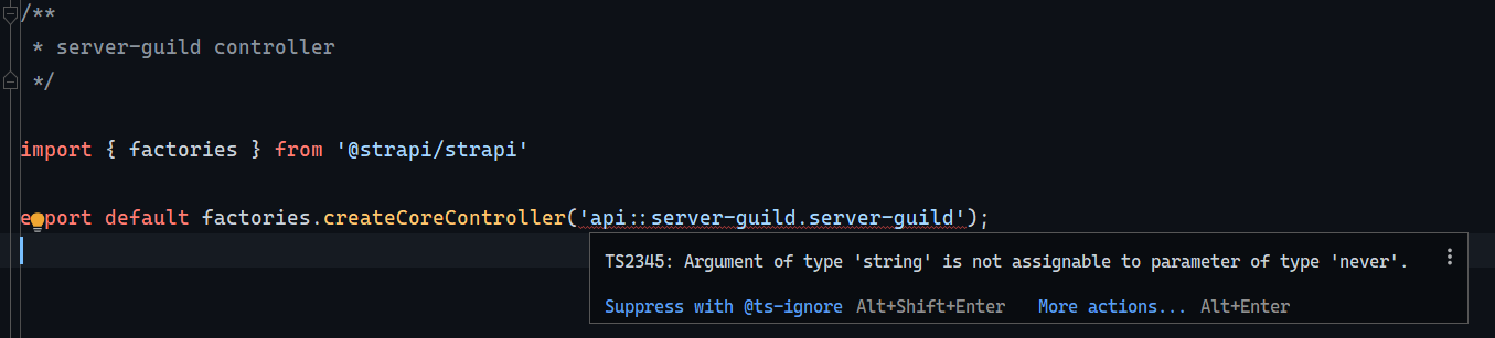 TypeError: Argument of type 'string' is not assignable to parameter of type 'never'. · Issue ...