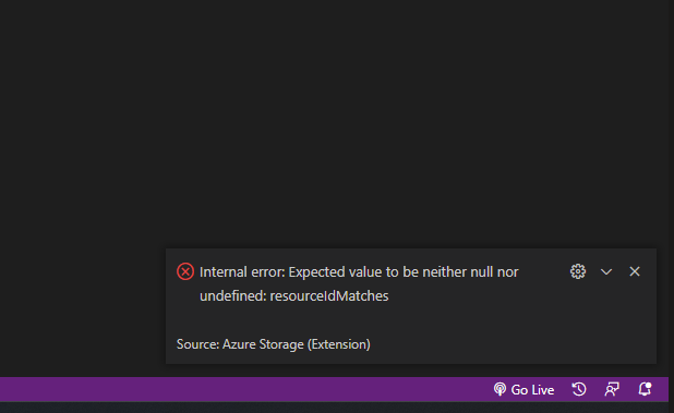 No Command Works · Issue 1199 · Microsoft Vscode Azurestorage · Github
