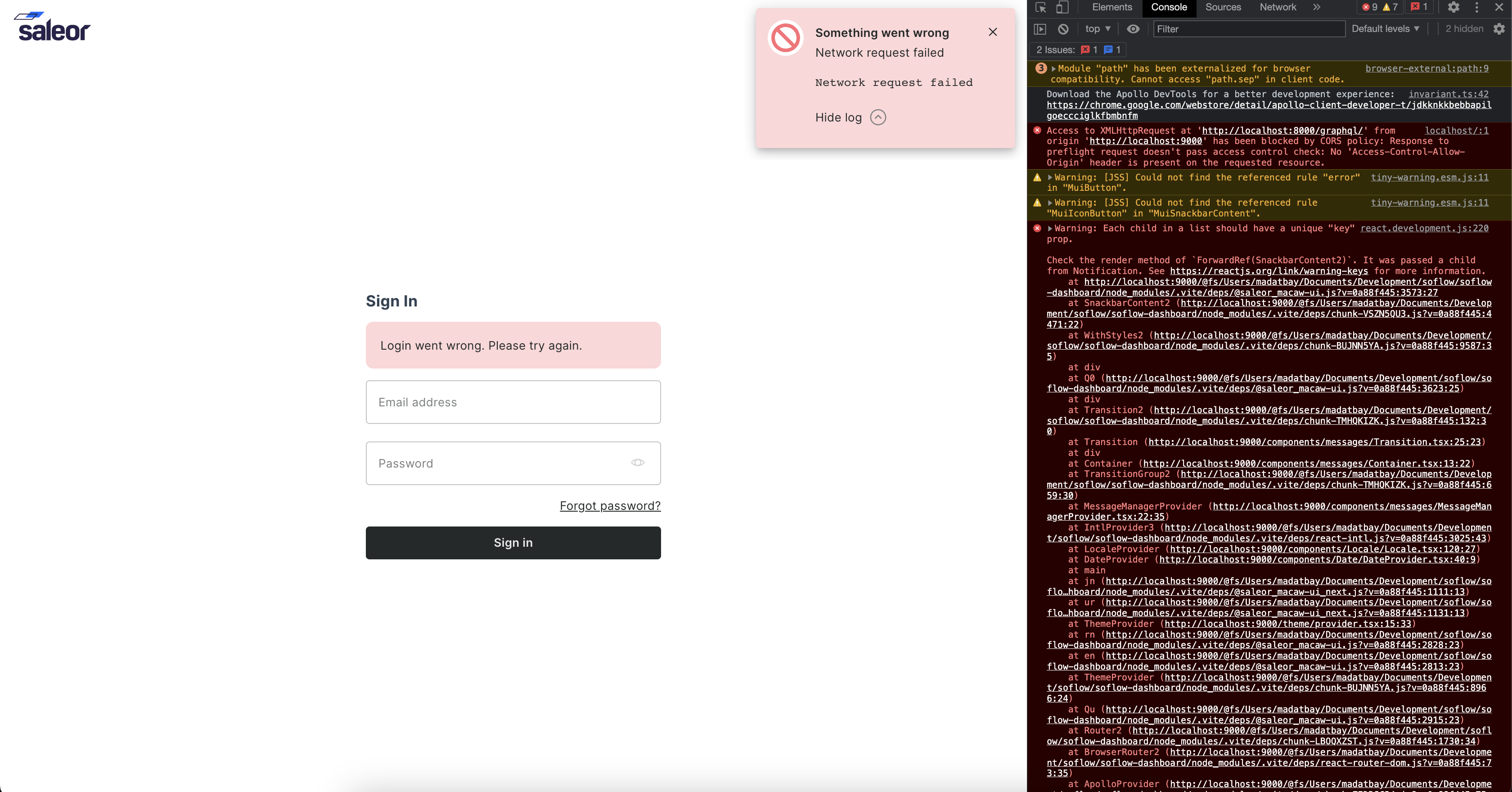 Bug Blocked By Cors Policy On Local Development · Issue 12504 · Saleorsaleor · Github 
