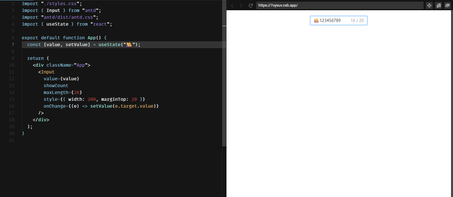 antd input输入emoji长度不一致 · Issue #37733 · ant-design/ant-design · GitHub