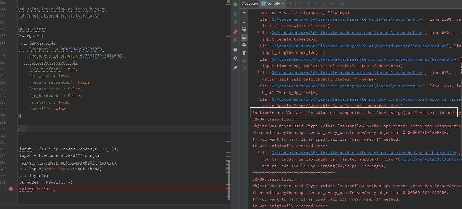 Tensorflow fails in building `GRU` models in some cases. · Issue #37336 ...