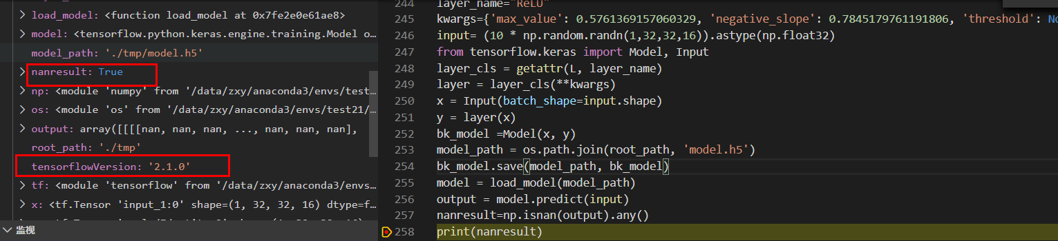 K.cast_to_floatx() will convert "None" to "Nan" and lead the ReLU to ...