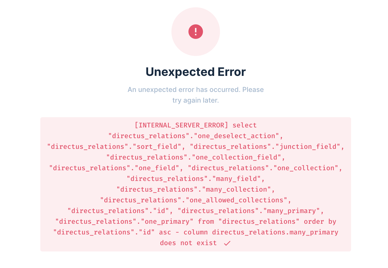 Column directus_relations.many_primary does not exist · Issue #5691 · directus/directus · GitHub