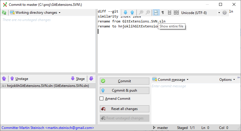 "Show entire file" not working on renamed files · Issue #6524 · gitextensions/gitextensions · GitHub