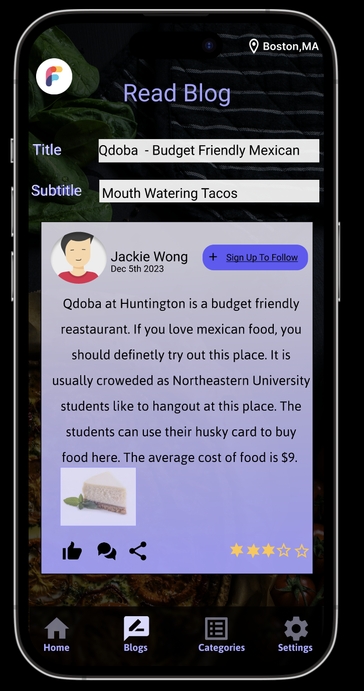 GitHub - MerwinRoy/FoodTales-Food-Blog-Application: CSYE 7280 - User Experience Design and ...