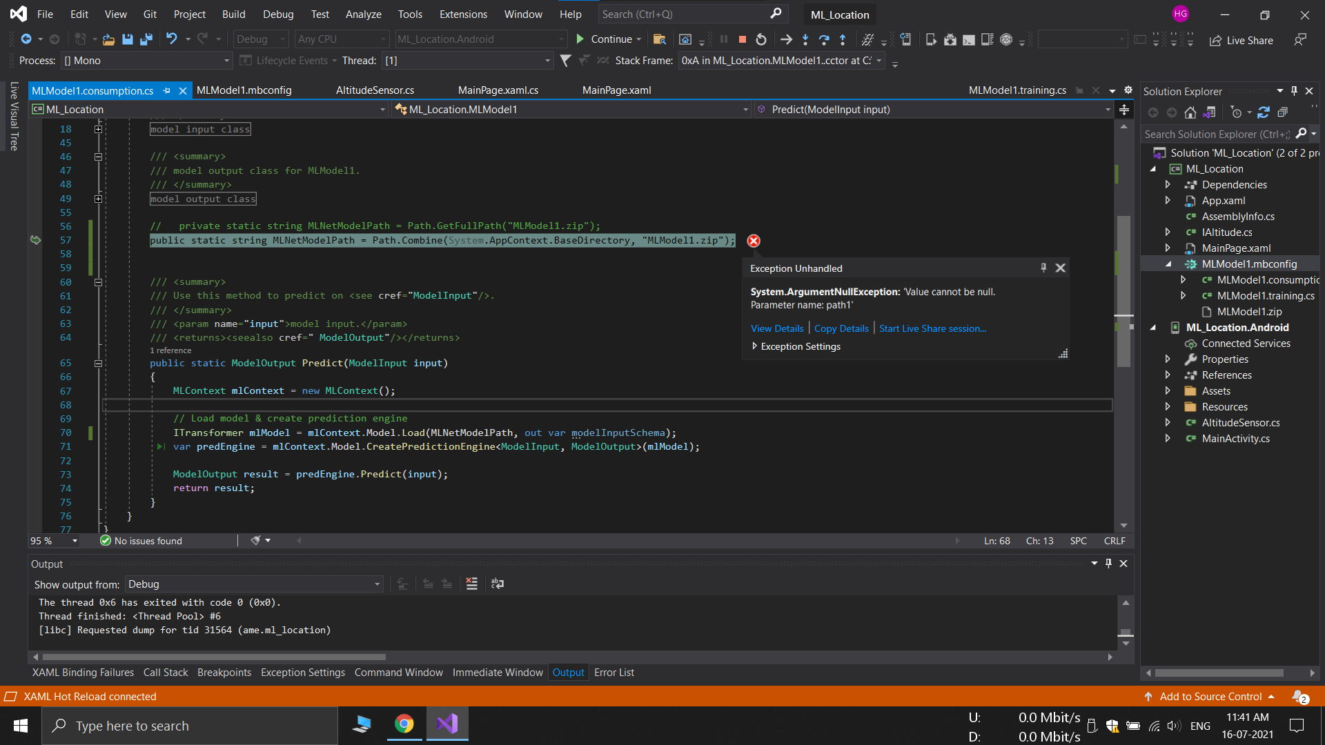 Model Paths String Returns Null · Issue 1608 · Dotnetmachinelearning Modelbuilder · Github