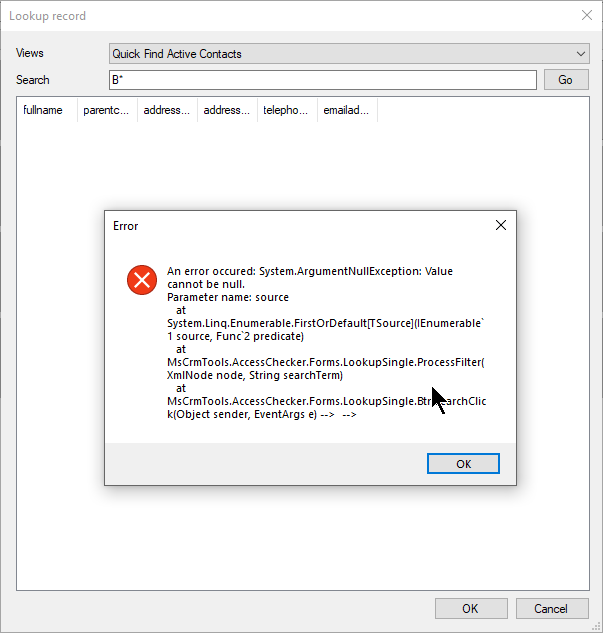 Object ID search no longer working? · Issue #13 · MscrmTools/MsCrmTools.AccessChecker · GitHub