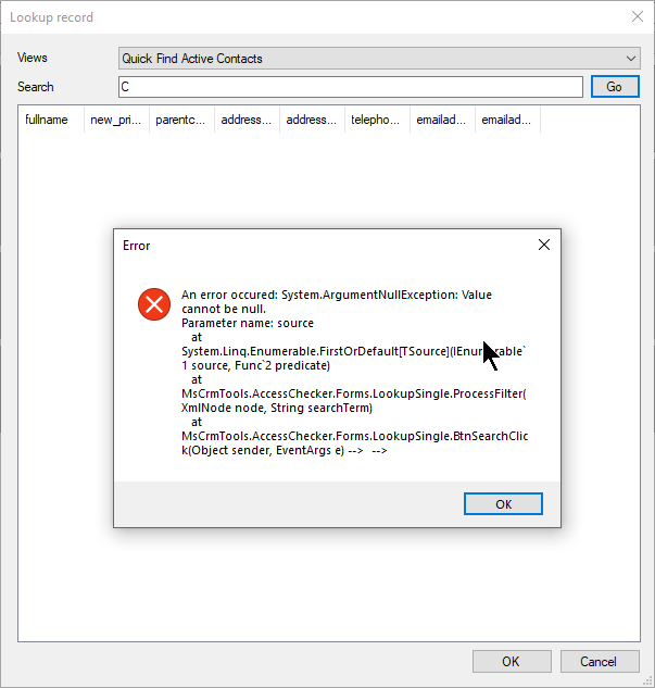 Object ID search no longer working? · Issue #13 · MscrmTools/MsCrmTools.AccessChecker · GitHub