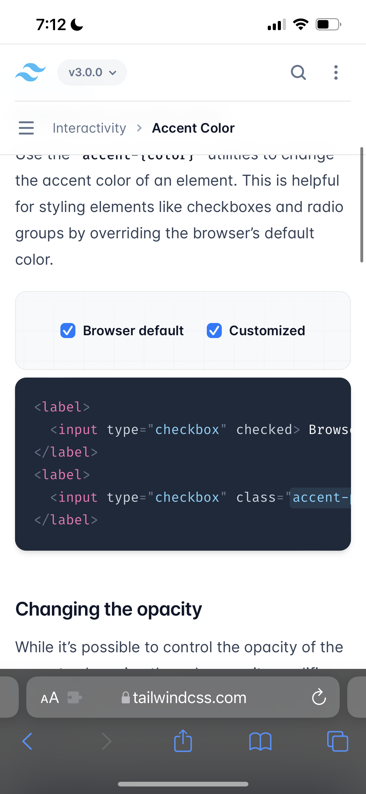 Accent colors not working on iOS · Issue #6316 · tailwindlabs/tailwindcss · GitHub