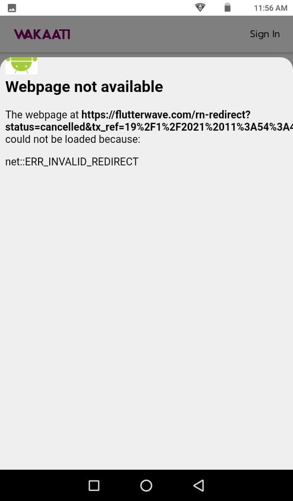 Error inavlid webpage · Issue #15 · Flutterwave/React-Native · GitHub
