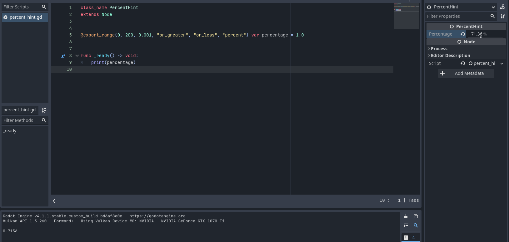 Add a `percent` (or similar) argument to `@export_range` · Issue #8213 · godotengine/godot ...