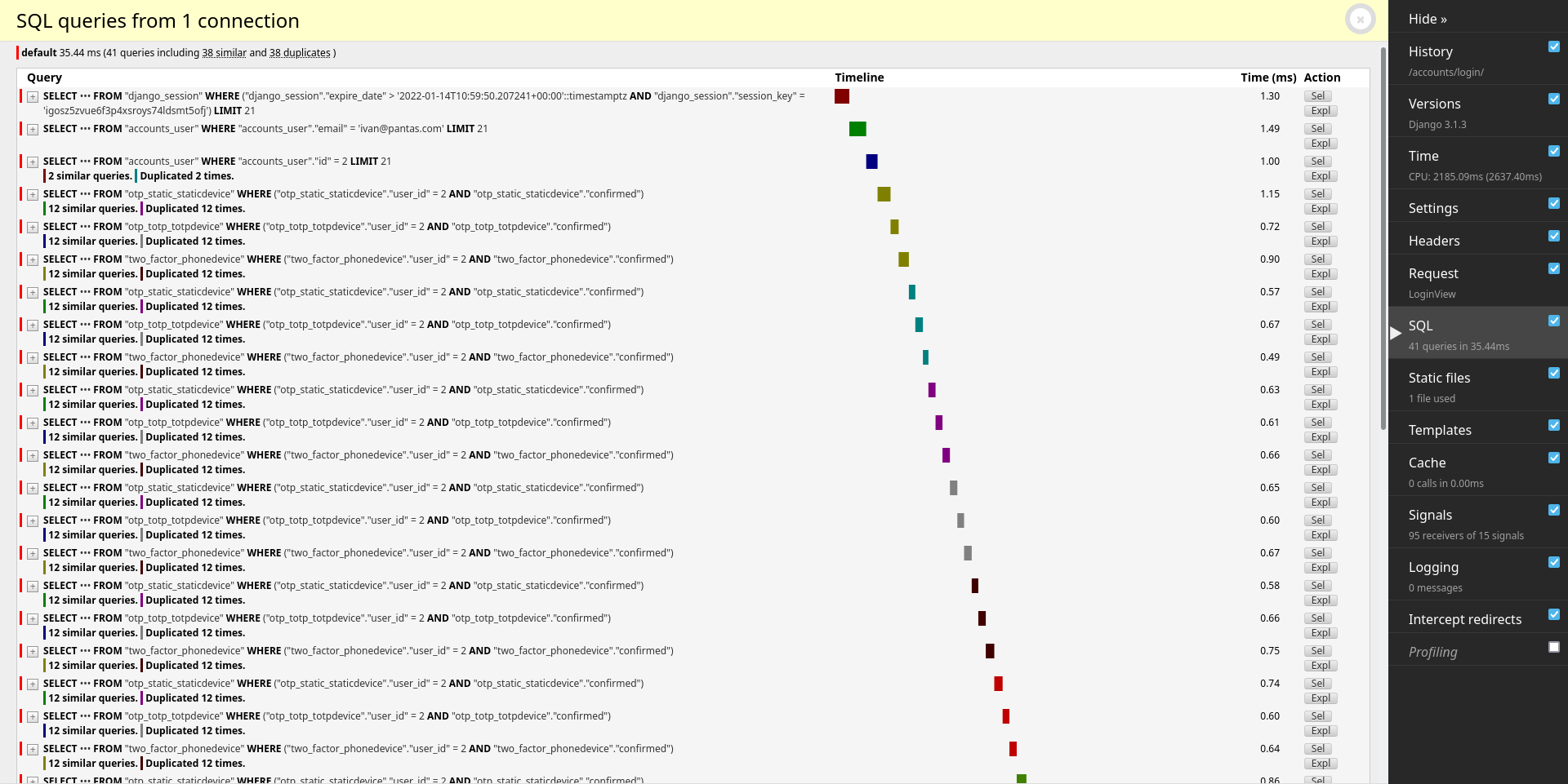Duplicate query for LoginView · Issue #465 · jazzband/django-two-factor-auth · GitHub